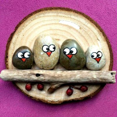 Painted Rock Stone Angry Birds • Shilpidea.Com