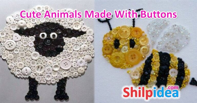 Cute Animals DIY Projects Made With Buttons • Shilpidea.Com