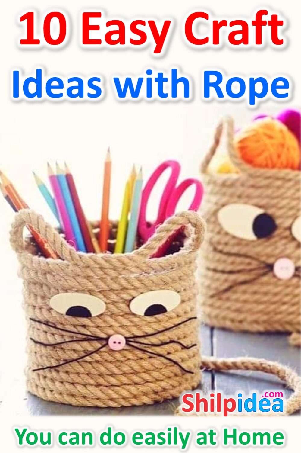 Easy Craft Ideas with Rope • Shilpidea.Com
