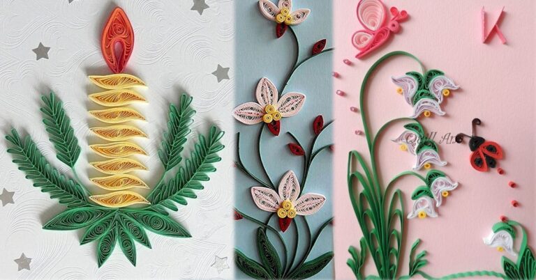 10 Best and Beautiful Handmade Quilling Card Designs • Shilpidea.Com