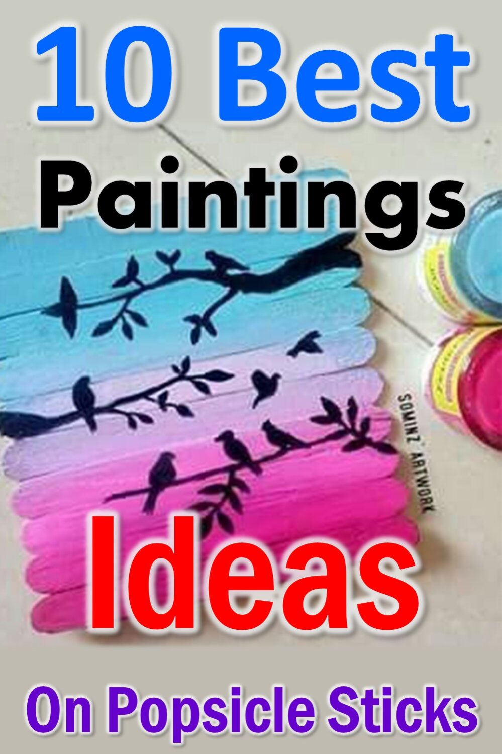 10 Best Painting Ideas on Popsicle Sticks • Shilpidea.Com