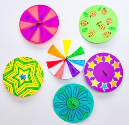 Paper Spinner Craft Activity for Kids • Shilpidea.Com