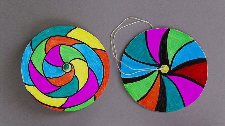 Paper Spinner Craft Activity for Kids • Shilpidea.Com
