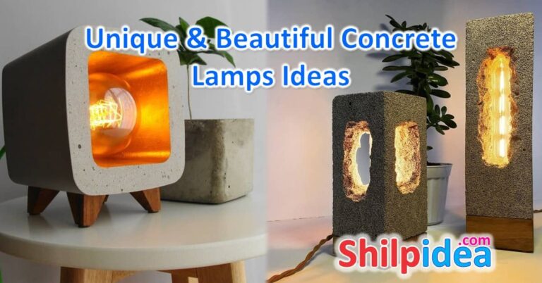 12 Unique and Beautiful Concrete Lamps Ideas • Shilpidea.Com