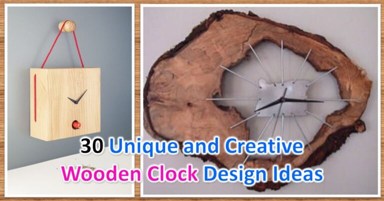 30 Unique and Creative Wooden Clock Design Ideas • Shilpidea.Com