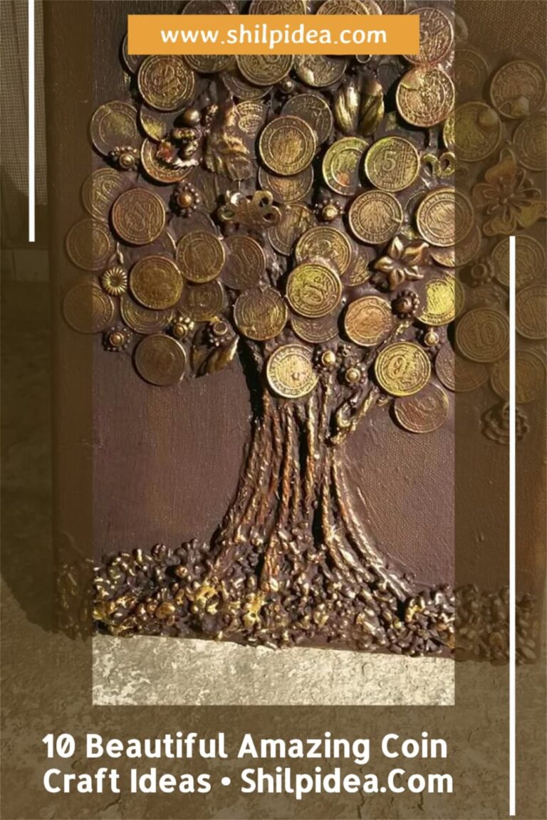10 Beautiful Amazing Coin Craft Ideas • Shilpidea.Com